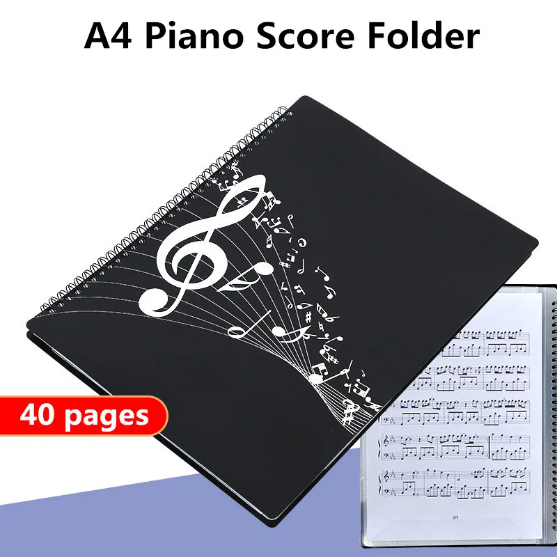 Flexible 40 Pages Piano Music Score Folder Smooth Expanded A4 Sheet Bag ...