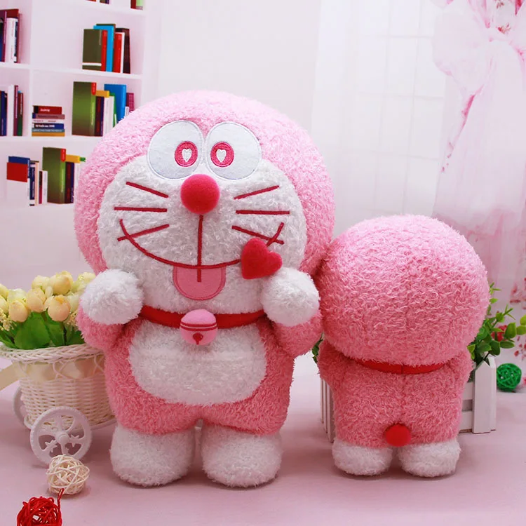 Anime Pink Doraemon Stuffed Toys For Kids - KawaiiMerch.com