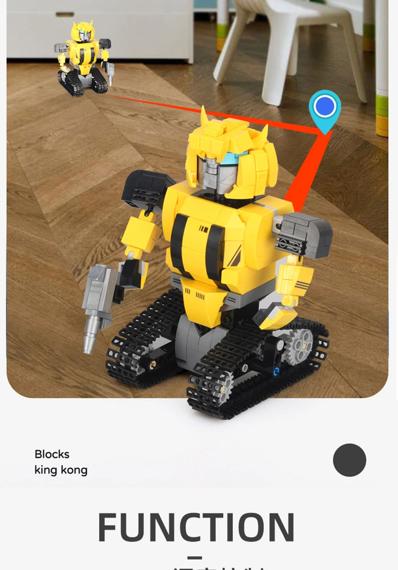 N°2439-télécommande vocale électrique, Robot, bloc de construction ...