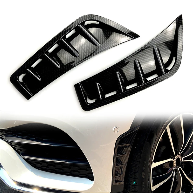 2pcs Car Front Bumper Side Air Vent Splitter Spoiler Canard For ...