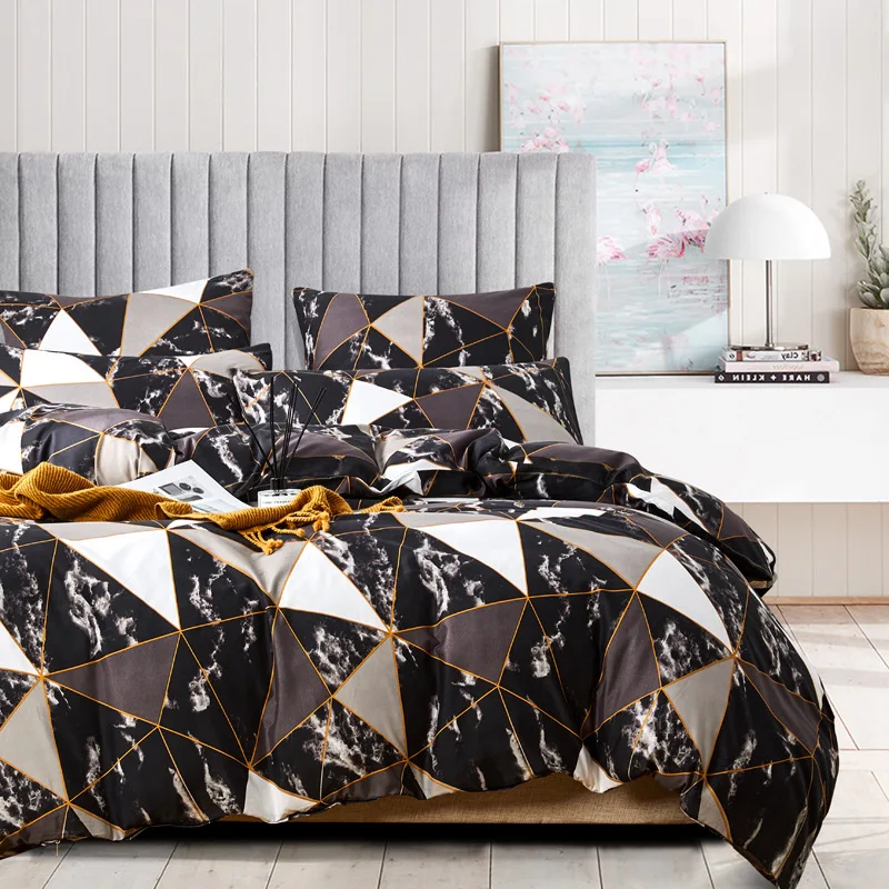 Kuup-3D-Digital-Printing-Plaid-Bedding-Set-Queen-Size-Duvet-Cover ...