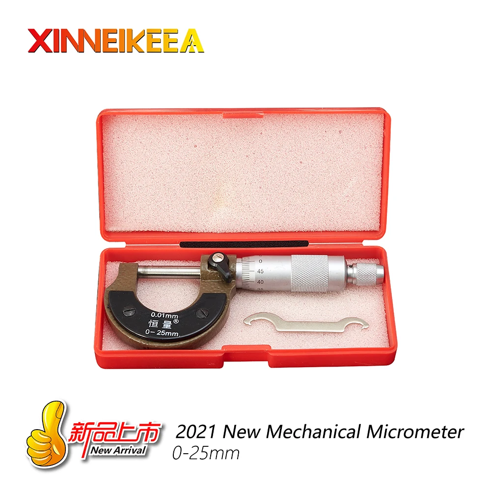 High Precision Stainless Steel Micrometer Measuring Range 0 25mm ...