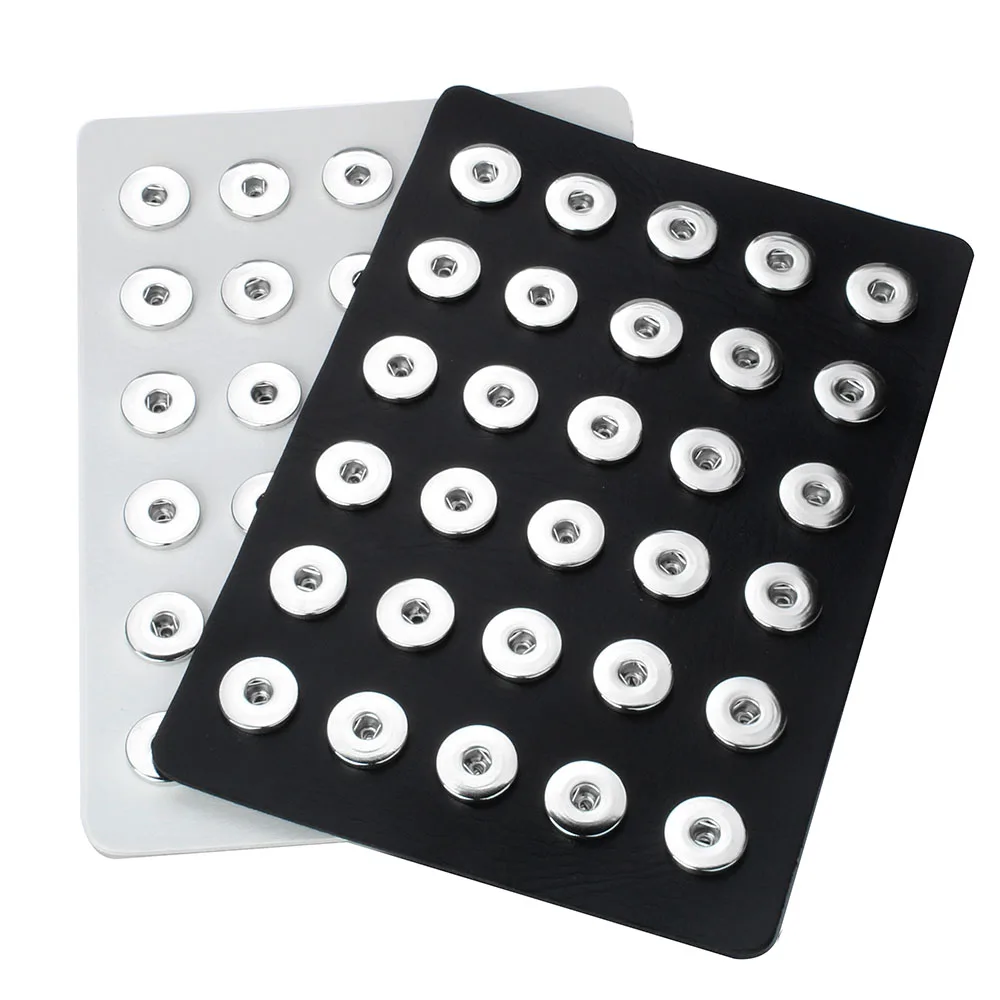 New Snap Button Display Board Fit 30pcs & 24pcs & 60pcs 18mm Snap Buttons Jewelry Black Genuine ...