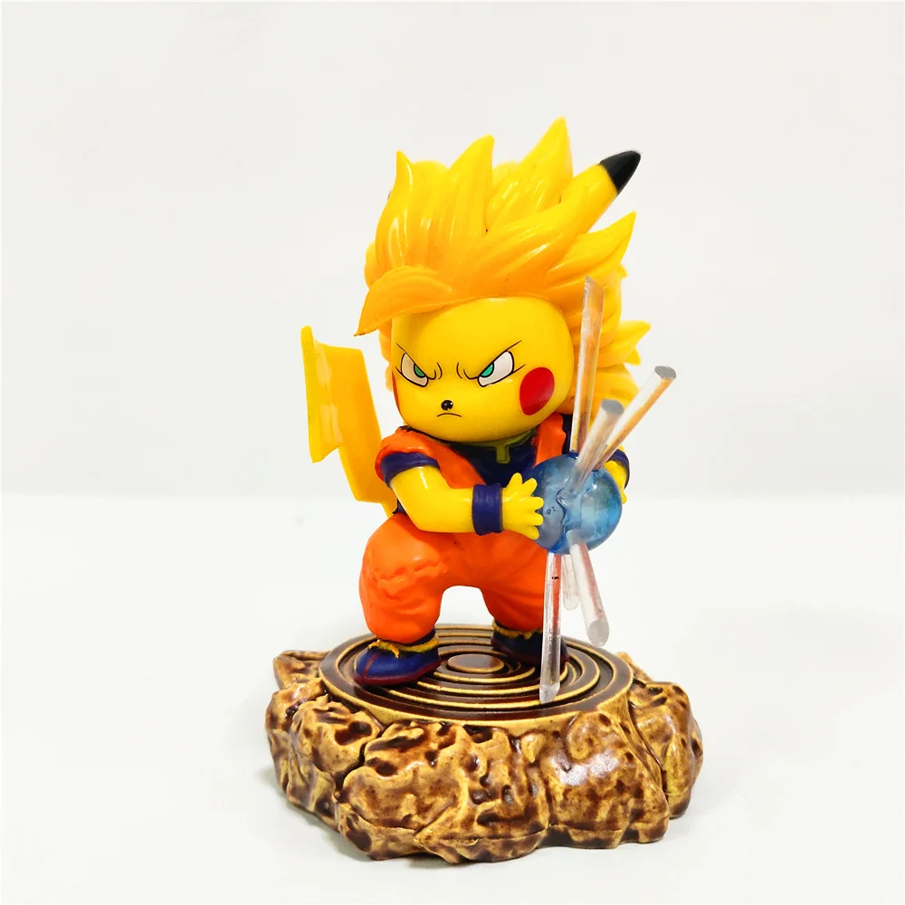Figura Goku Ssj 3 Pikachu Figuras de acción de Dragon Ball Super ...
