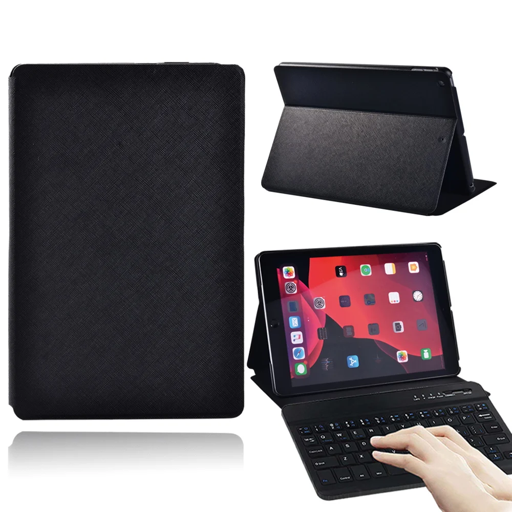 Funda tipo libro con soporte para tableta, teclado inalámbrico con ...