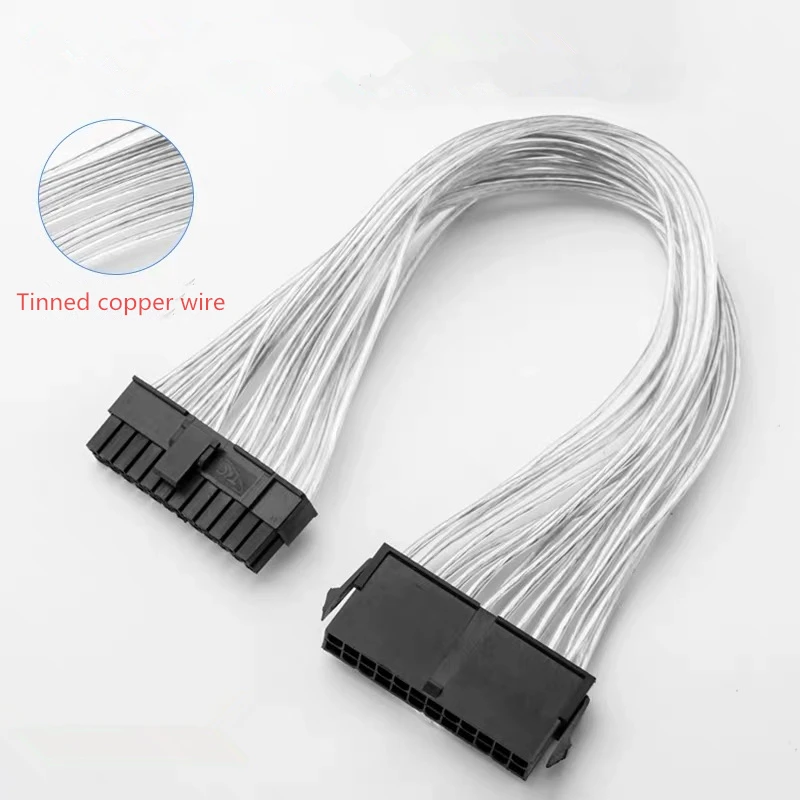 30CM-24-Pin-Female-to-24Pin-Male-Power-Supply-Adapte-cable-Computer ...