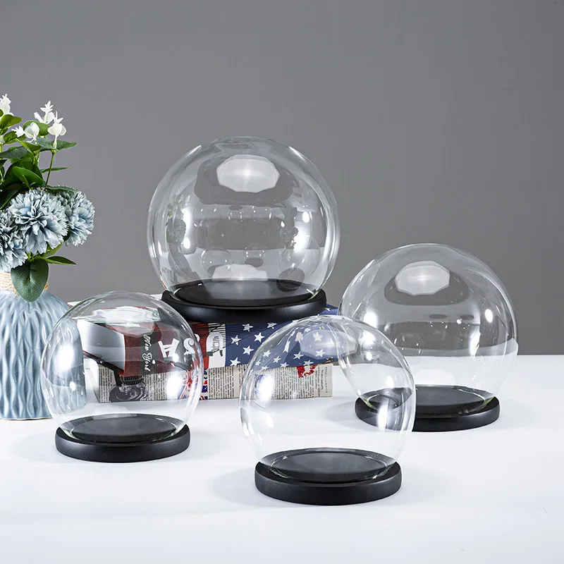 Transparent Dome 12cm | Glass Home Decoration | Glass Dome Base | Glass ...