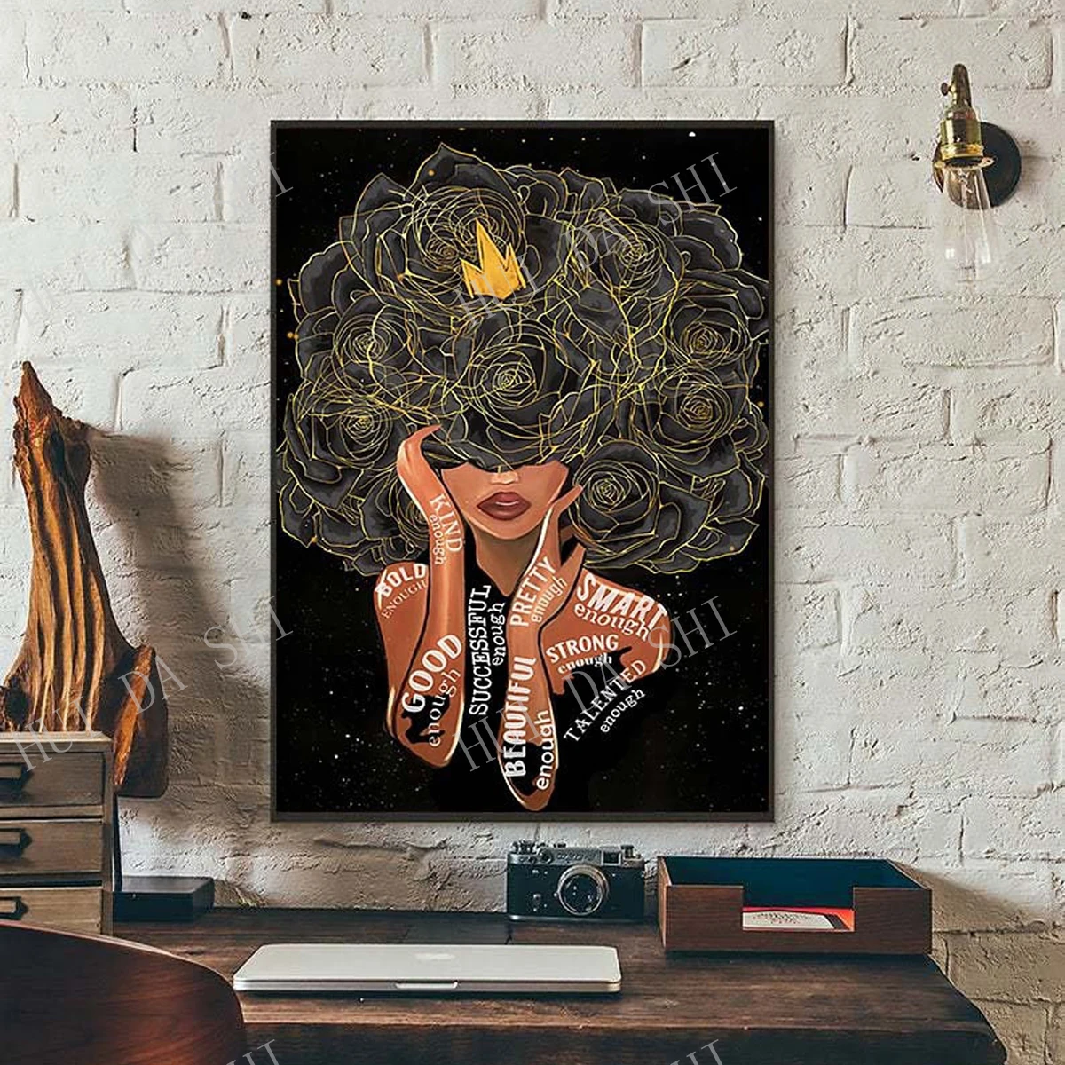 Visual Arts Black Queen Canvas Print Canvas & Surfaces Craft Supplies ...