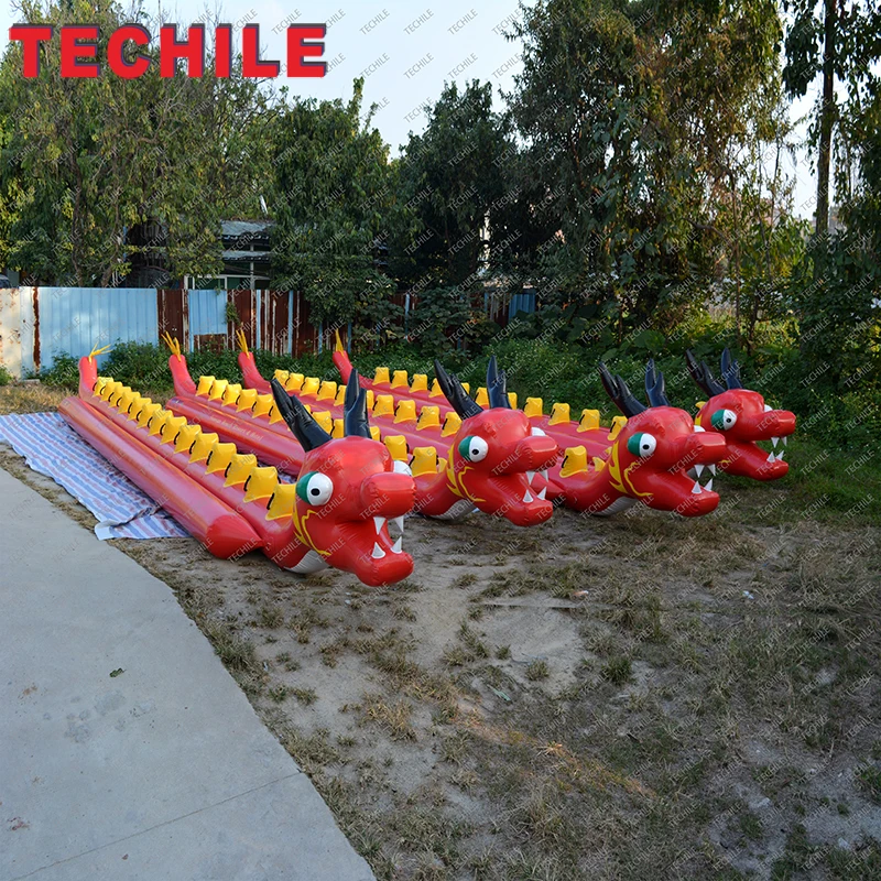 2021 new style outdoor inflatable water dragon boat water drag sports ...