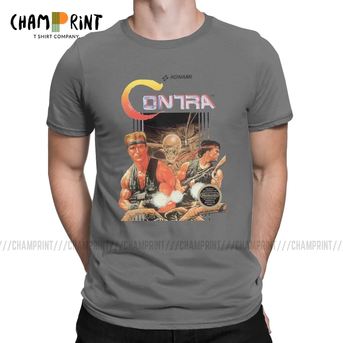 NES-Contra-Cover-T-Shirts-for-Men-Retro-Video-Game-Vintage-Tee-Shirt ...