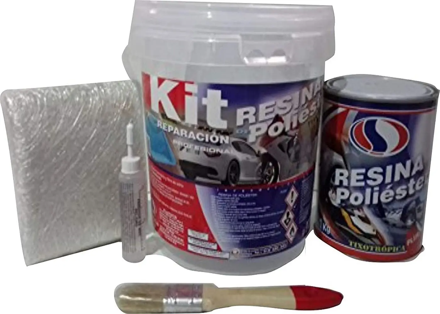 Polyester Resin Kit with 1 kg Bucket for Repair No. 1 with Plainsur ...