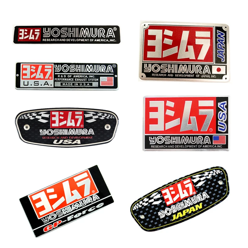 Aluminum Motorcycle Exhaust Stickers For Yoshimura Honda Yamaha Suzuki ...
