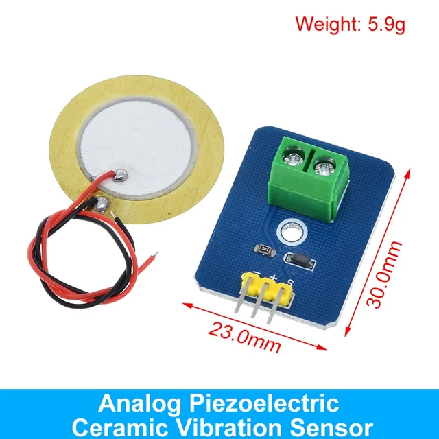 Highly Sensitive Ceramic Piezo Vibration Sensor Module Analog ...