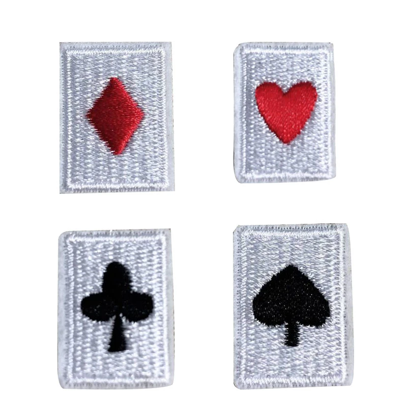Fine Cheap Dice Embroidered Patches Badge Poker Card Sticker On Coat ...