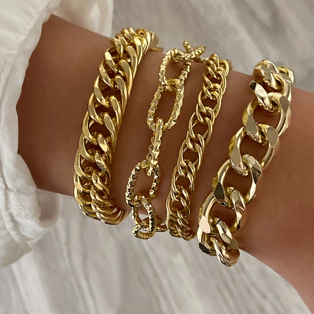 Thick Gold Chain Bracelet