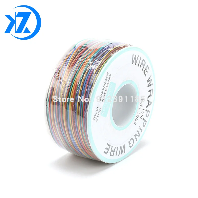 One Roll 8 colors 30AWG Wrapping Wire PCB 250Meter Electronic Conductor ...