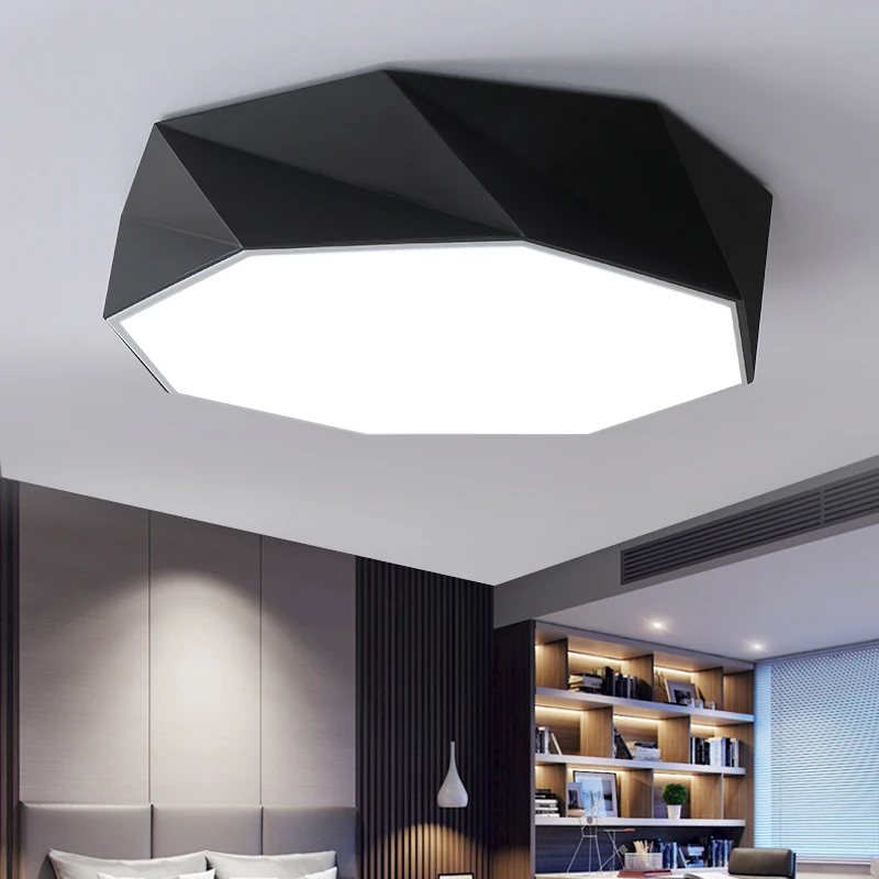 Modern artistic Minimalism LED rhombus Ceiling Light round Indoor down ...