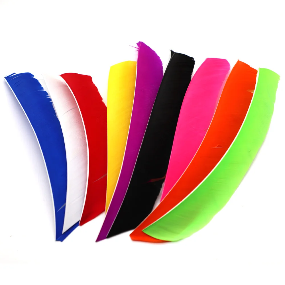 50 pcs Full length Real Turkey Feather Fletching Arrow Feathers for ...