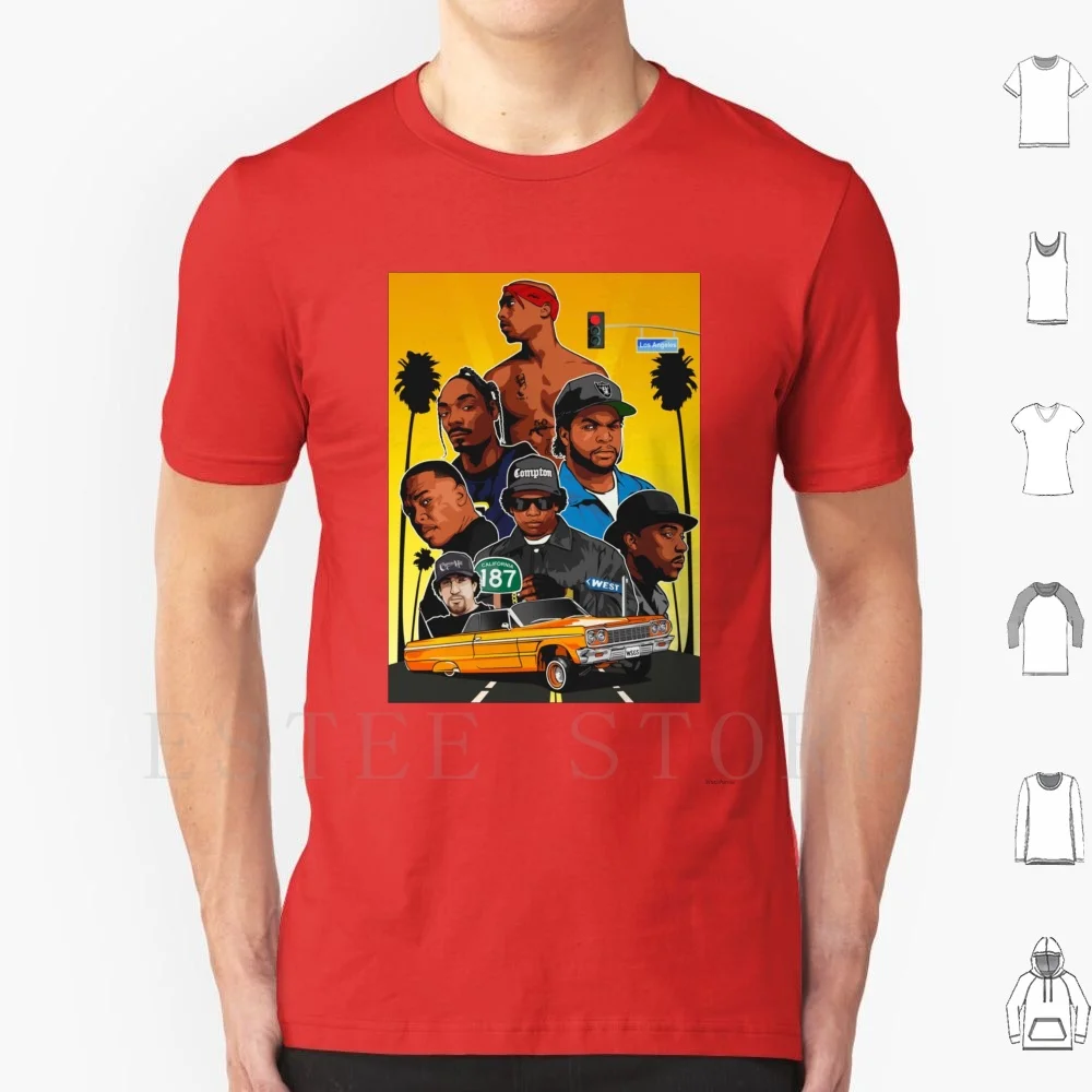 West-Coast-Legends-T-Shirt-Diy-Big-Size-100-Cotton-West-Coast-Rappers ...