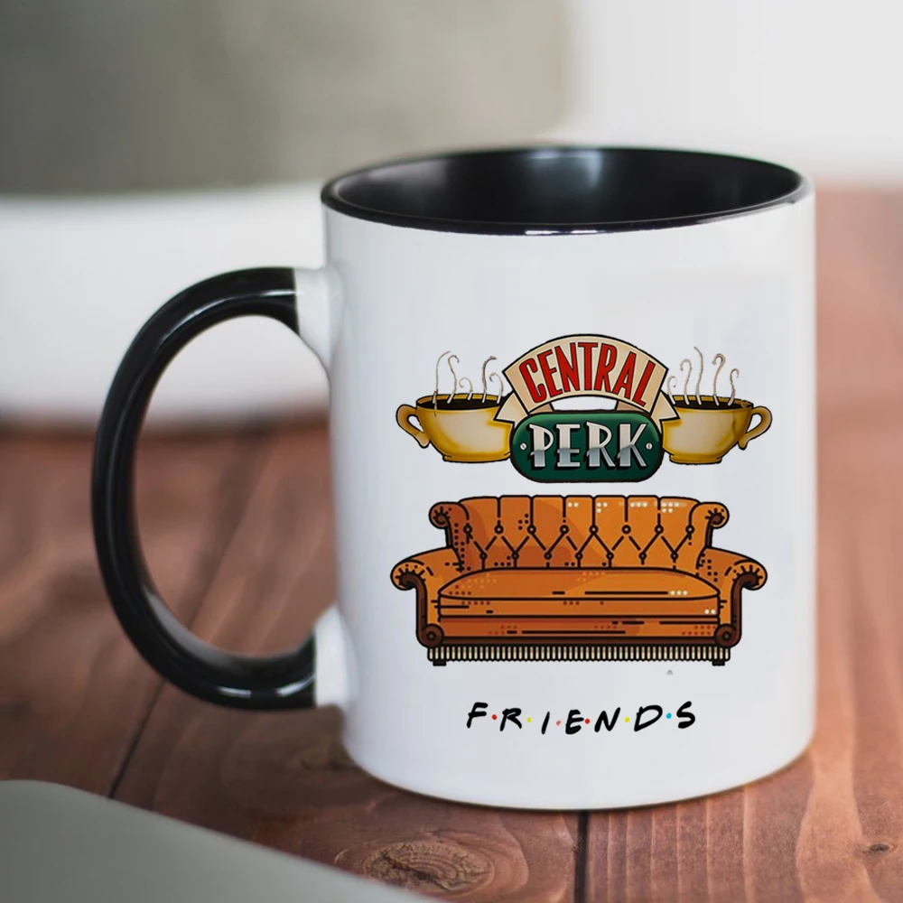 FRIENDS TV Show Coffee Mugs Black Pink Ceramic Coffee Mug Best Friends ...