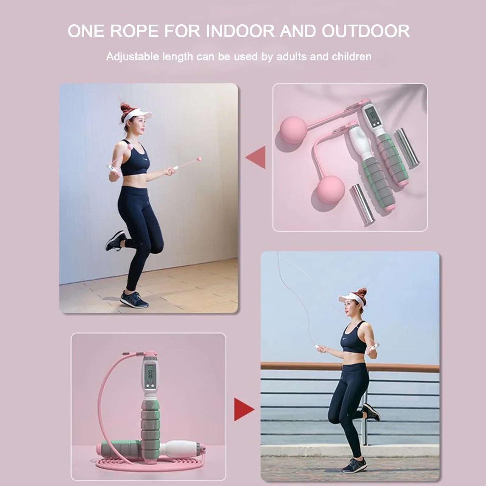 Corde à Sauter,Corde à sauter sans fil EVA,équipement de Fitness ...