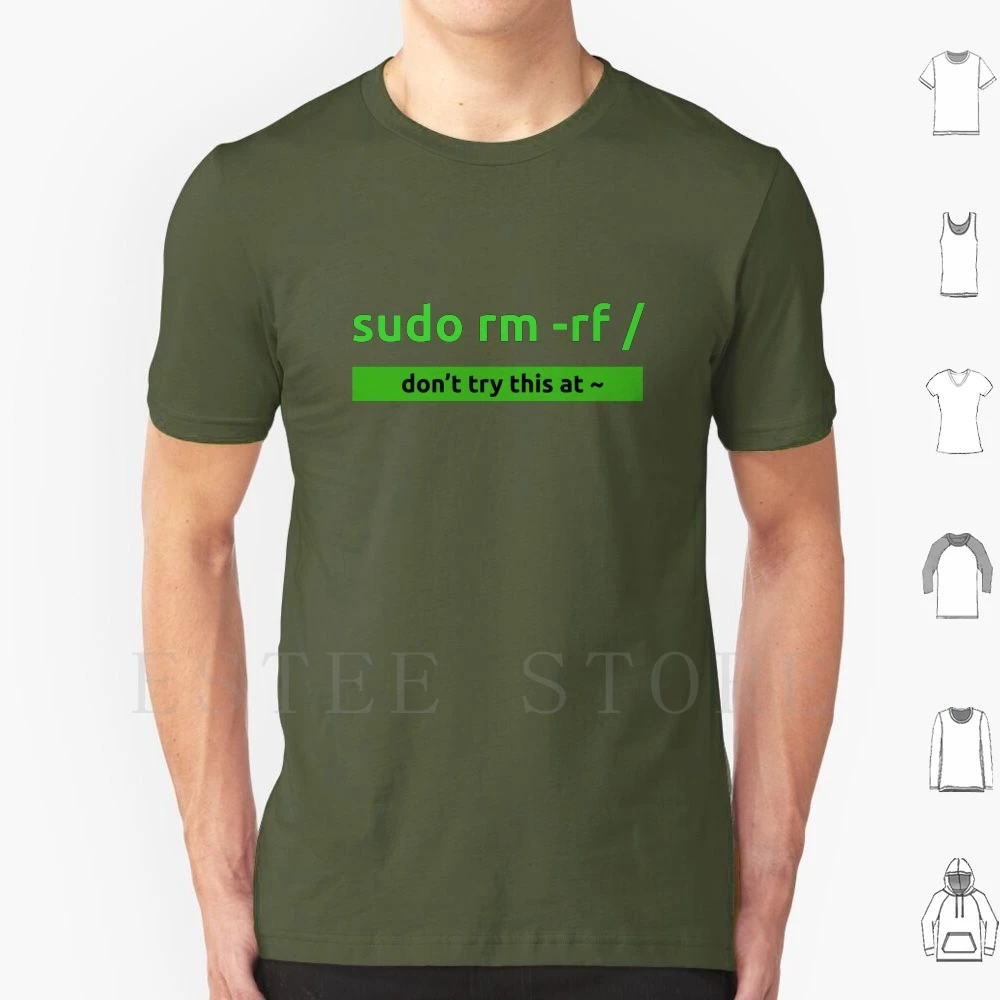 Sudo Linux Programming Command T Shirt Diy Big Size 100% Cotton Init Funny Programmer Developer ...