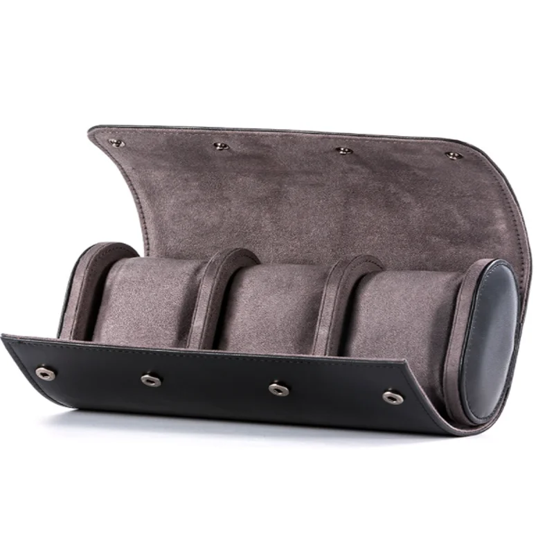 3-Slot-Travel-Storage-Bag-Watch-Roll-Box-Dark-Brown-Portable-Retro-High ...