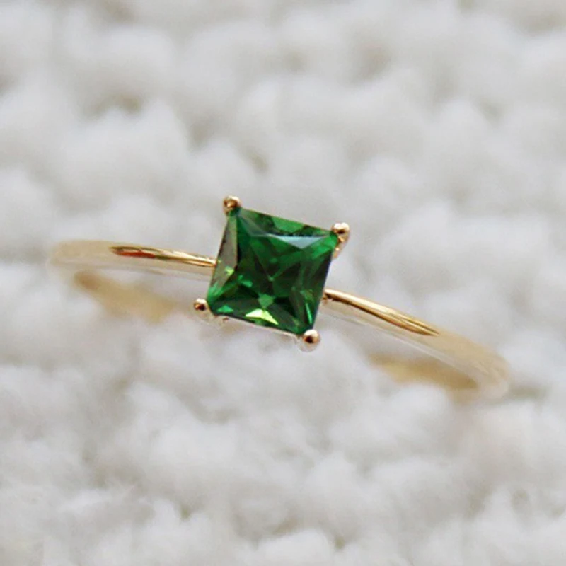 Green Stone Engagement Rings