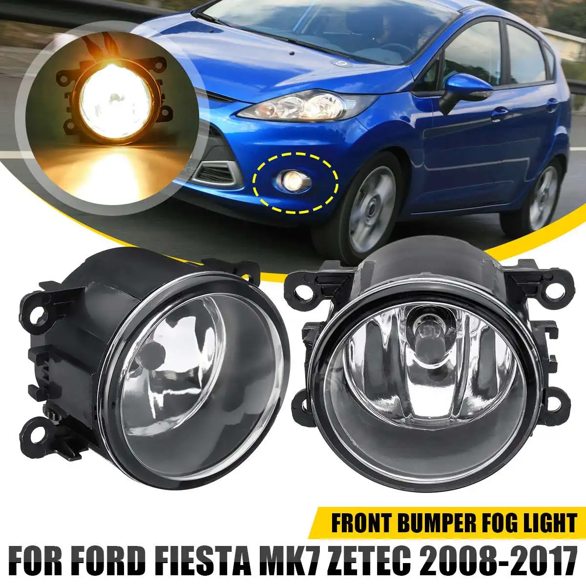 Car Fog light With Bulb for Ford Focus cmax Ranger Fusion Fiesta 2009 ...