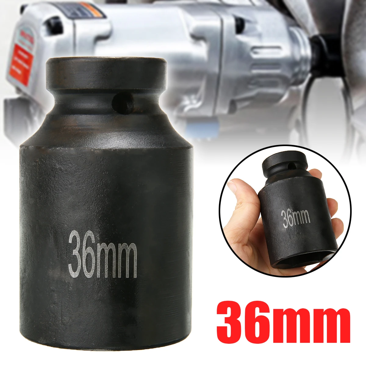 36mm Impact Socket Set 1/2" Drive Socket Drive Metric Deep Socket Set ...