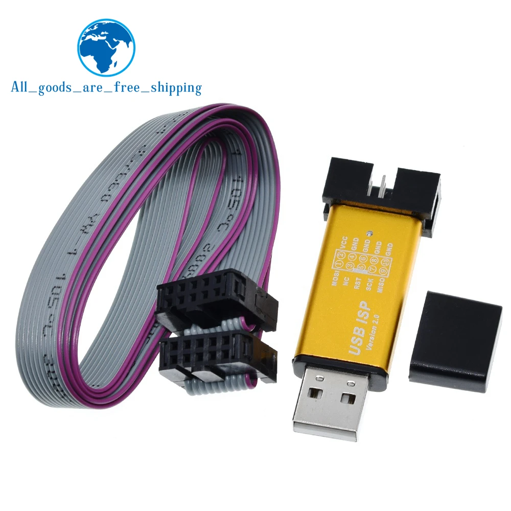 USBASP-USBISP-ISP-Programmer-Downloader-for-Arduino-51-ATMEL-AVR ...