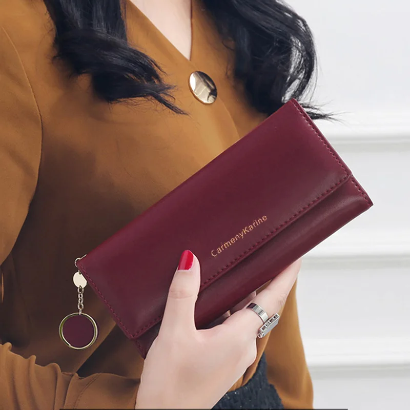 New-Fashion-Women-Wallets-Long-Style-Multi-functional-Purse-Fresh-PU ...