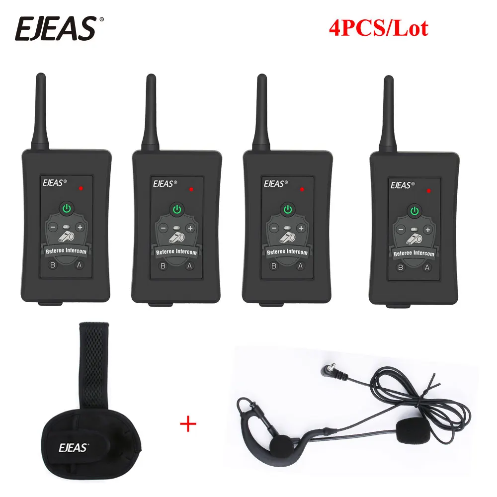 4pcs Newest Football Referee Intercom Headset Fbim 1200m Full Duplex ...
