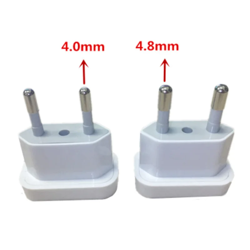 New Us To Eu Euro Europe Plug Adapter European 2 Round Plug Ac ...