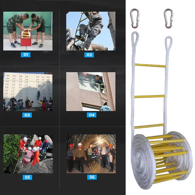 Portable Fire Escape Ladders Fire Ladder,Collapsible Lightweight Fire ...