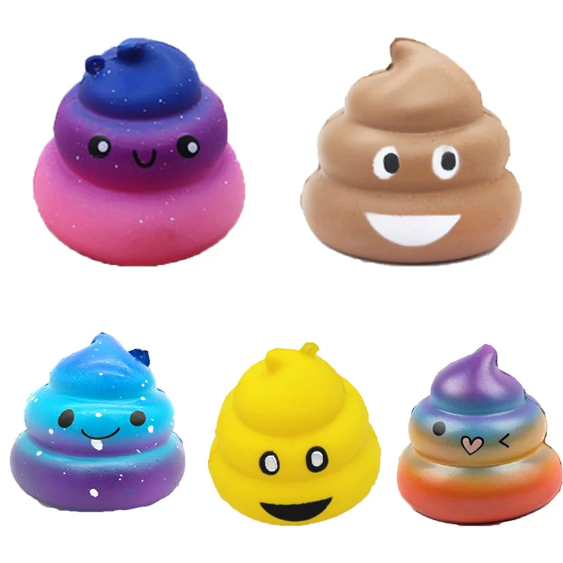 Squishy Poop Expression Smiley Poop Emulate Toy Memory Foam Big Mouth ...