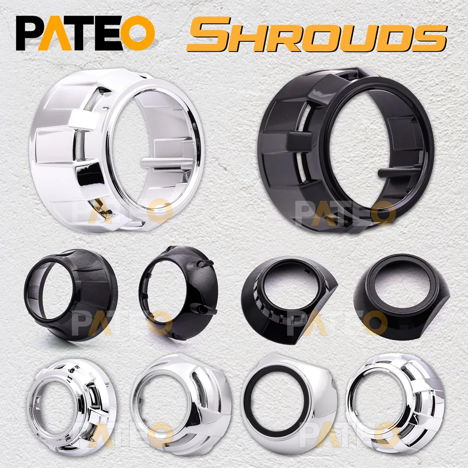 2-5-inch-3-inch-Headlight-Lens-Shrouds-Bezel-Decorative-Covers-For-LED ...