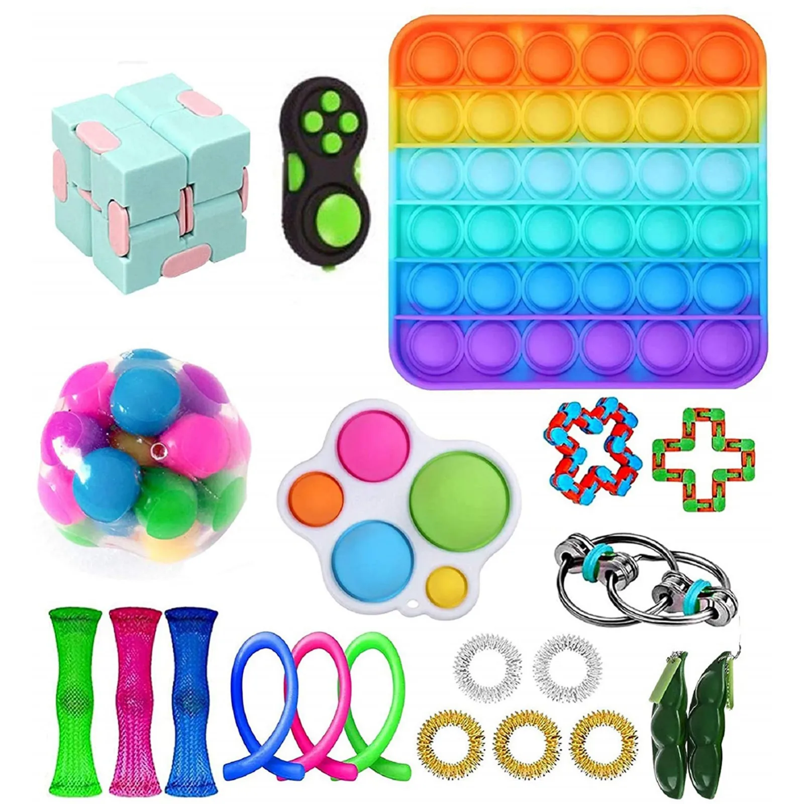 29/25Pcs Fidget Toy Set Cheap Sensory Fidget Toys Pack for Kids or ...