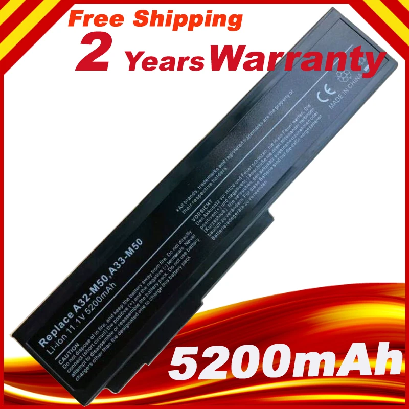 Battery For Asus A32-m50 A33-m50 A32-n61 N61j M50 M51 M60 M70 G50 G51j ...