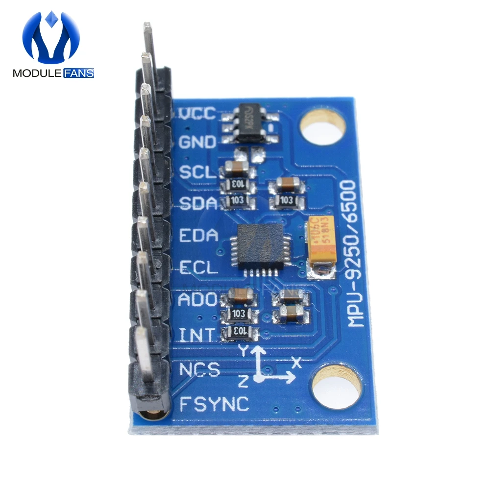 1PCS*9D0F MPU 9250 SPI/IIC 9-Axis Attitude + Gyro + Accelerator ...