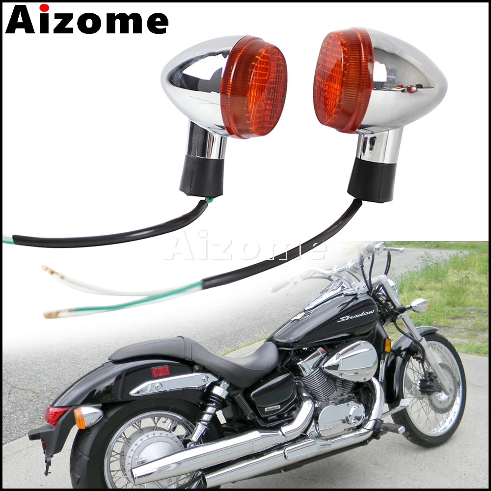 Motorcycle Rear Turn Signal Lights For Honda Shadow 400 750 VT750 04-07 ...