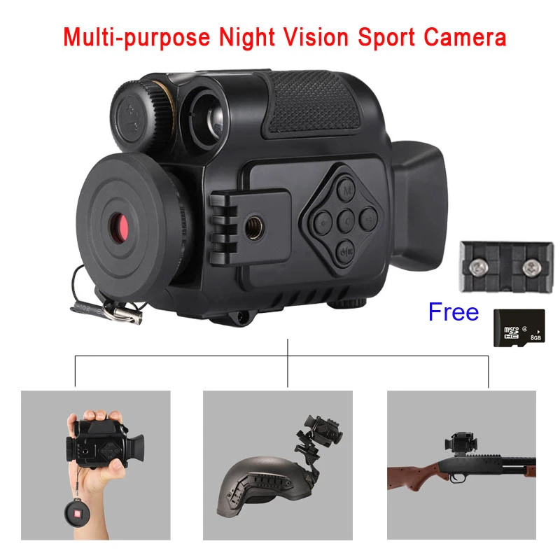 P4 0118 Digital Night Vision Moncular Sport Action Cameras 5x Zoom Mini ...