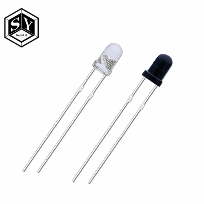 10pairs F3 3MM 940nm LEDs infrared emitter and IR receiver diodes each ...