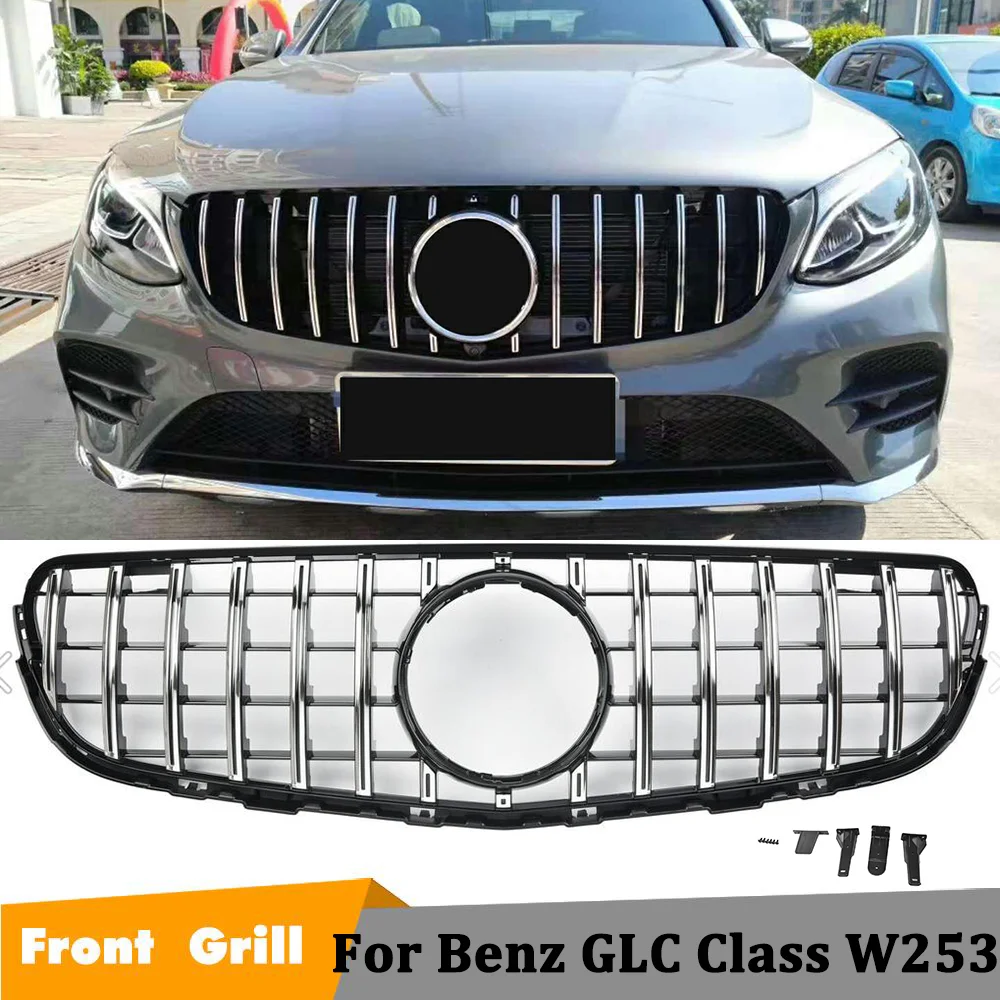 For W253 AMG GT Front Racing Mesh Grille Grill for Mercedes Benz GLC ...