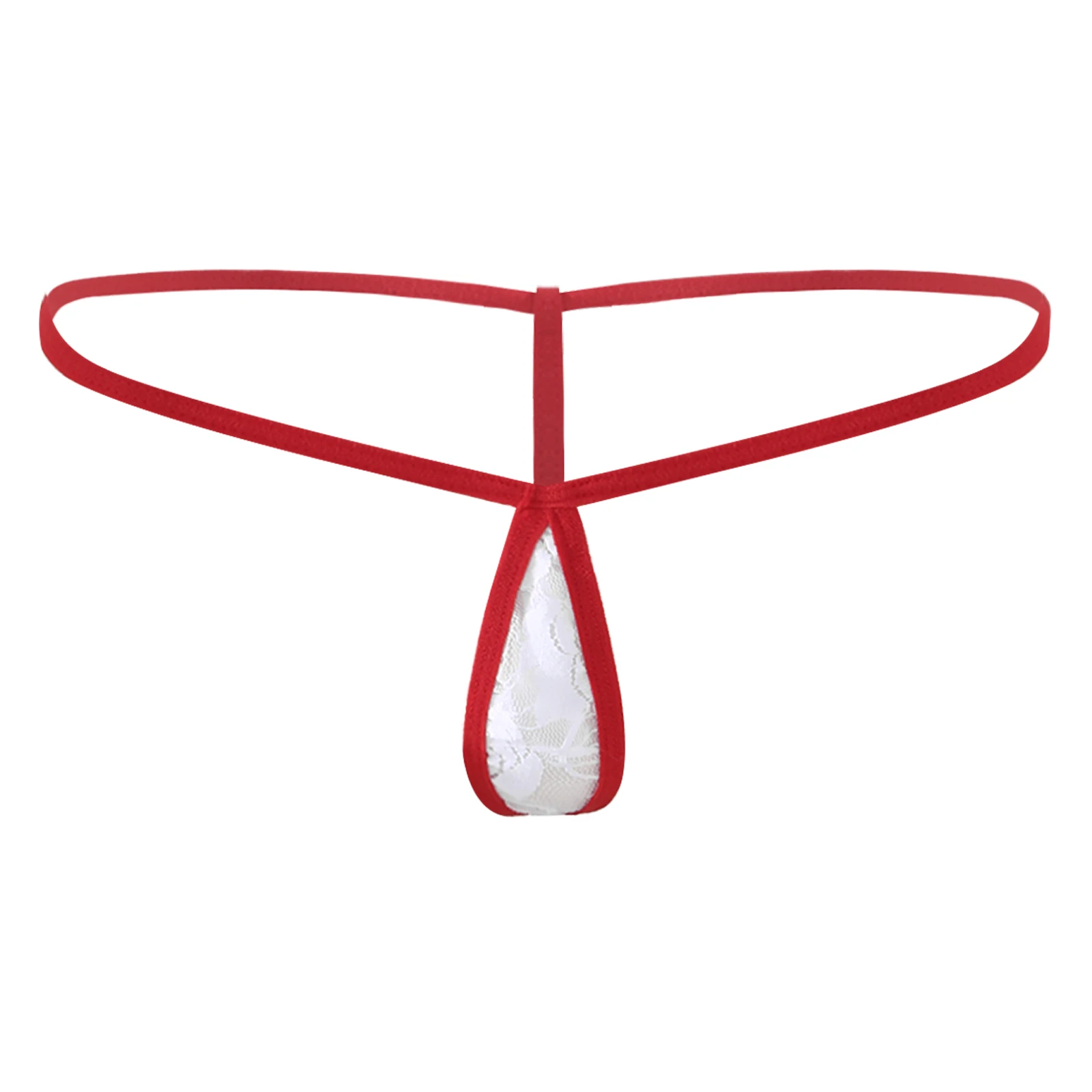Women Sexy See-through Lace T-back G-string Mini Bikini Bottom Micro ...