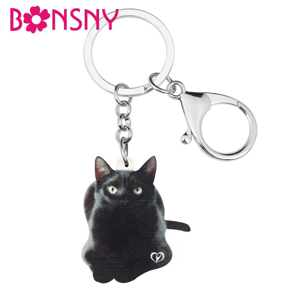 Custom Kittens Keychain | Cute Black Cat Keychain | Black Kittens ...
