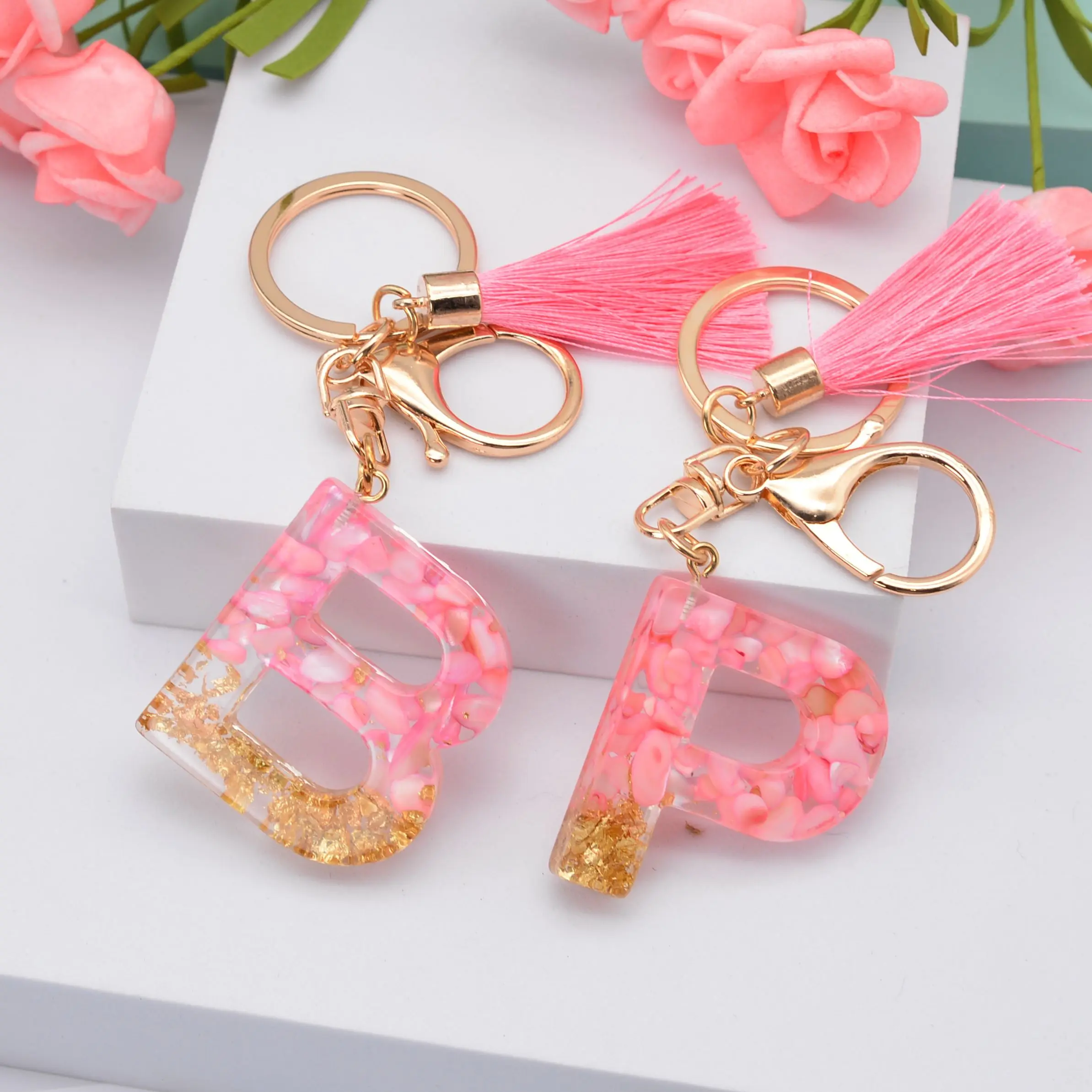 Key Chain Blanks Resin letter keyrings Jewelry Making & Beading etna.com.pe