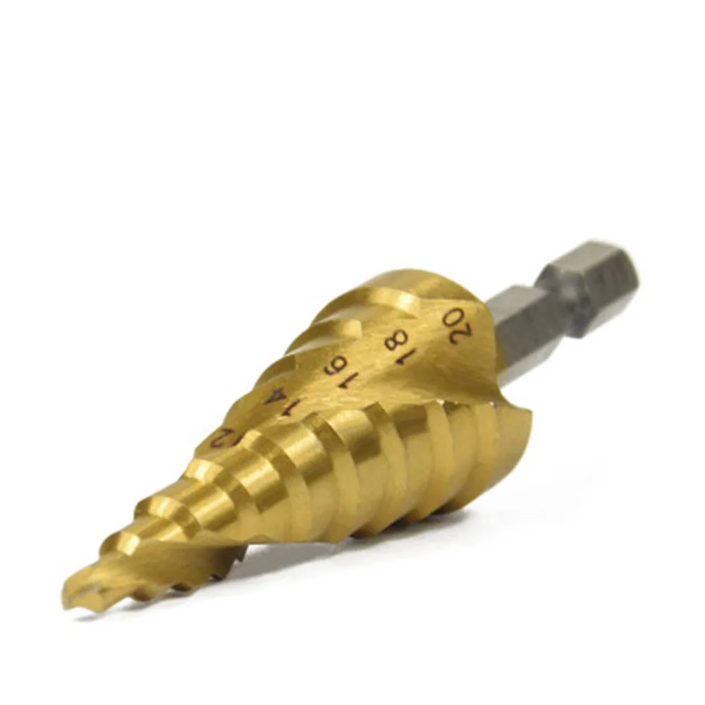 HSS 4241 material mango triangular titanio plateado ranura espiral paso ...