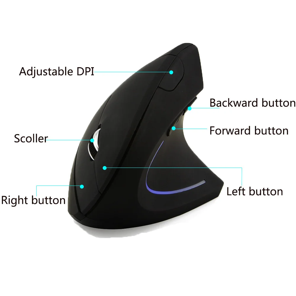 【TianYu Mall】2.4G Mouse Vertical Ergonomic Right/Left Handed Computer ...