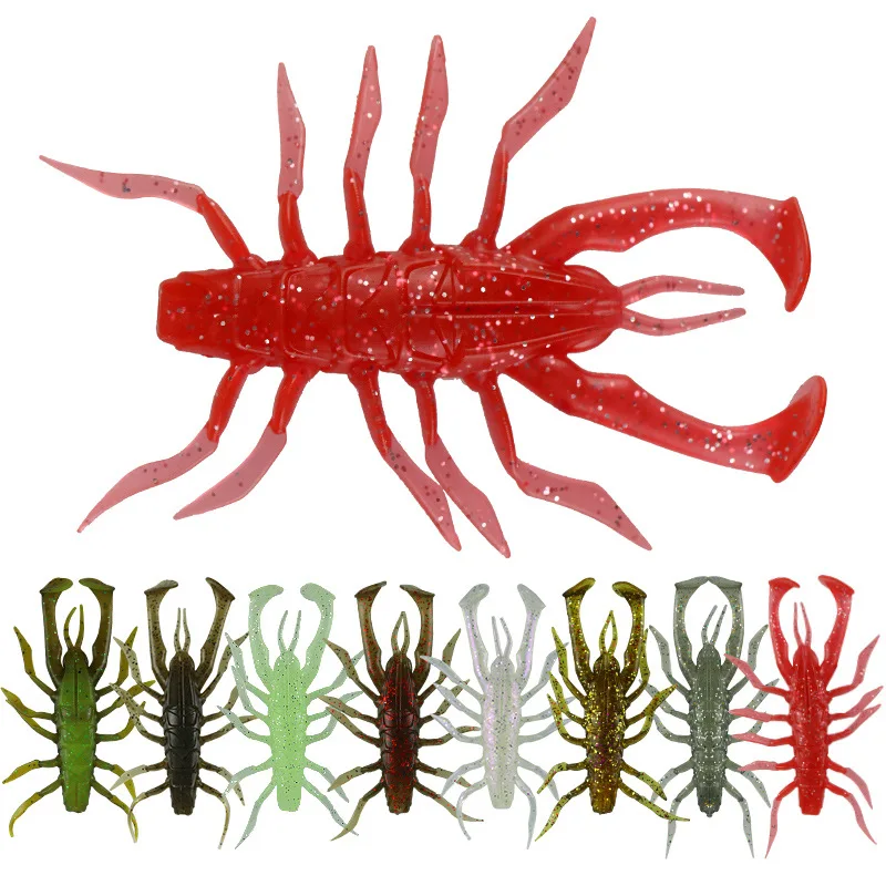 Fishing-Soft-Lure-Bait-Centipede-Shrimp-3-5cm-7cm-Big-Grass-Shrimps ...